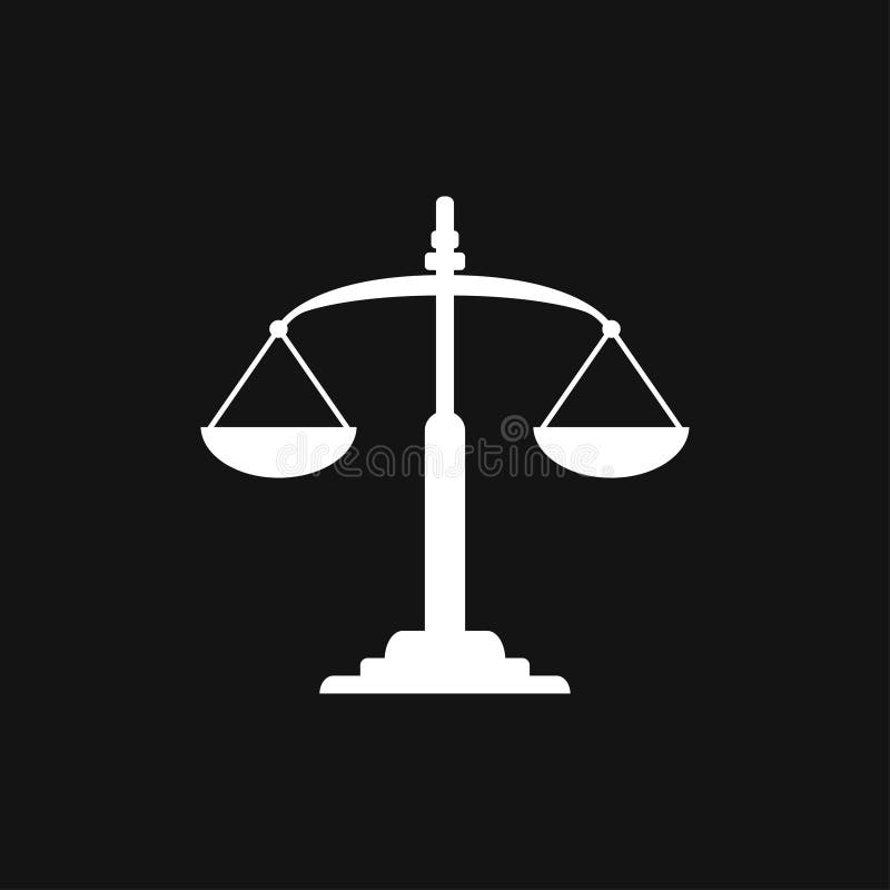 Scales of Justice Icon Logo, Illustration, Vector Sign Symbol for ...