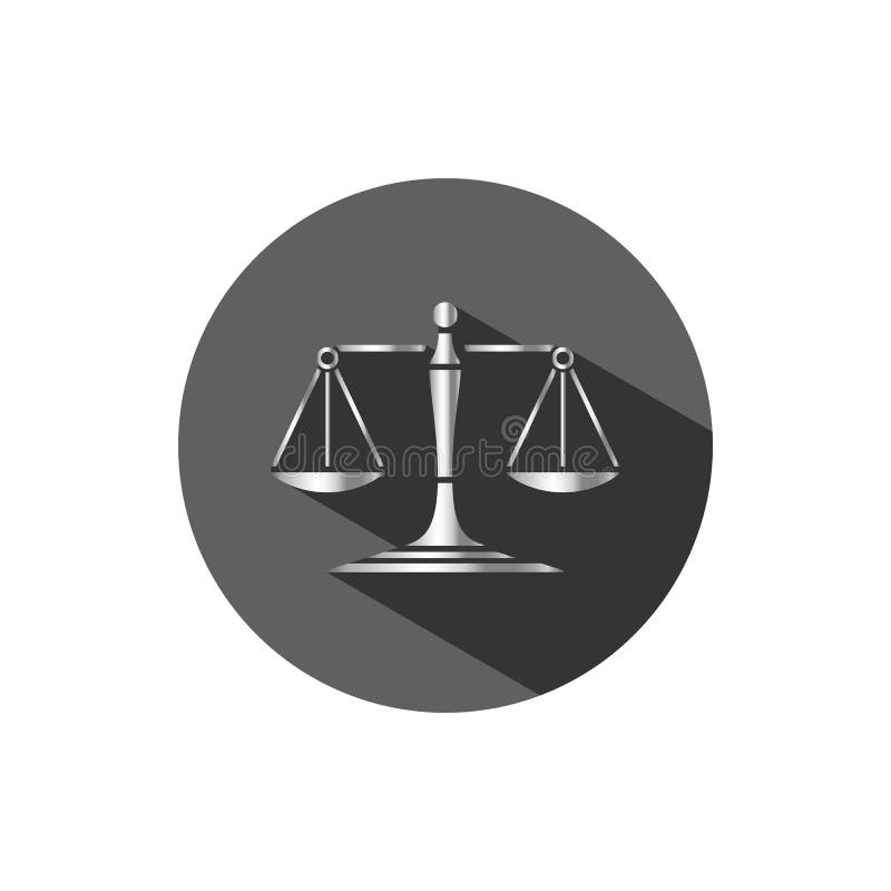 Scales of justice icon stock vector. Illustration of freedom - 88029534