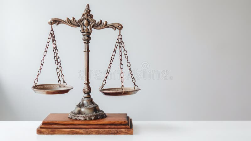 Scales of Justice Isolated on White Created with Generative AI ...