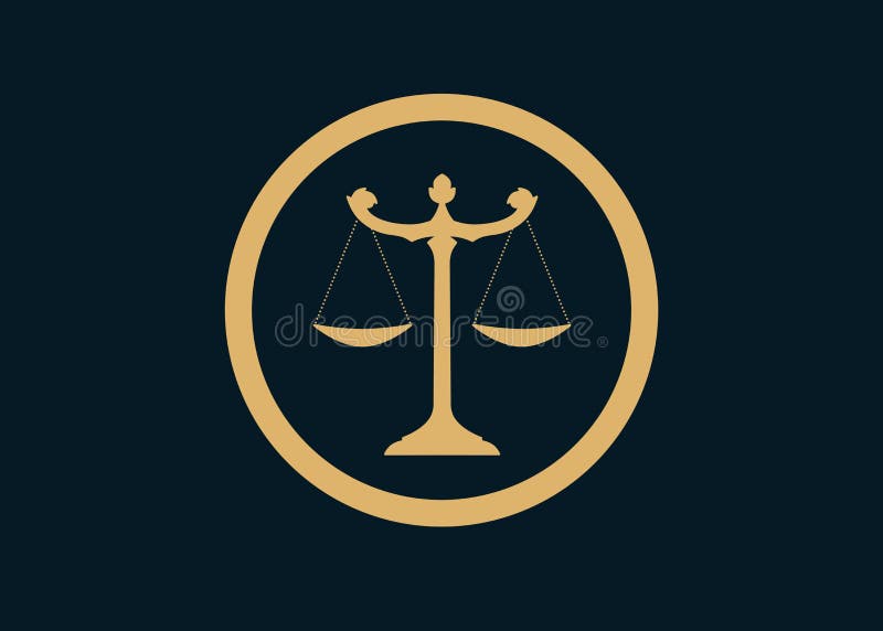 Scales of Justice. Lawyer Logo. Stock Illustration - Illustration of ...