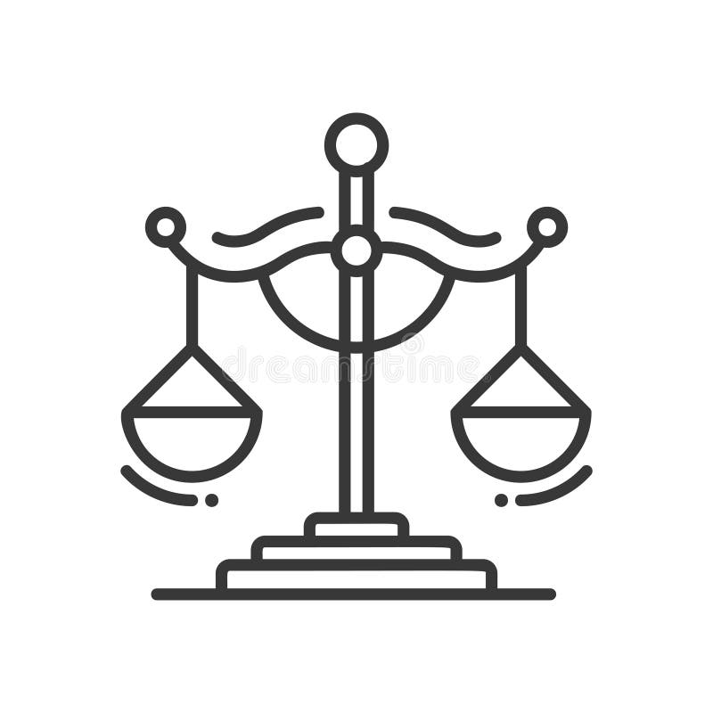 Scales Of Truth Line Icon Concept. Scales Of Truth Vector Linear ...