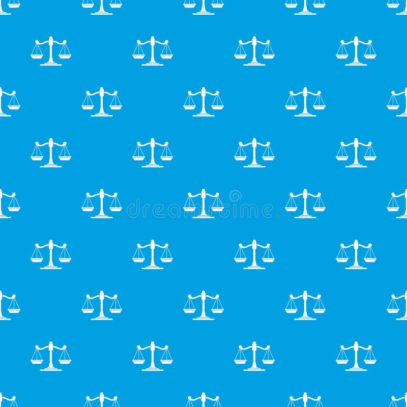 Scales of Justice Pattern Seamless Blue Stock Vector - Illustration of ...