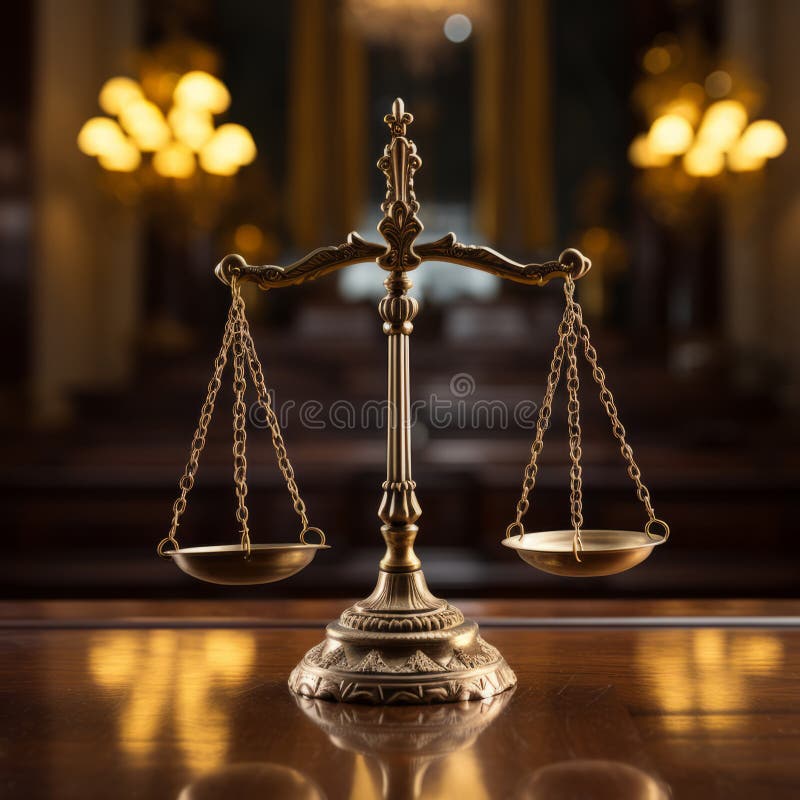 Scales of Justice. Symbol of Law and Justice Stock Illustration ...