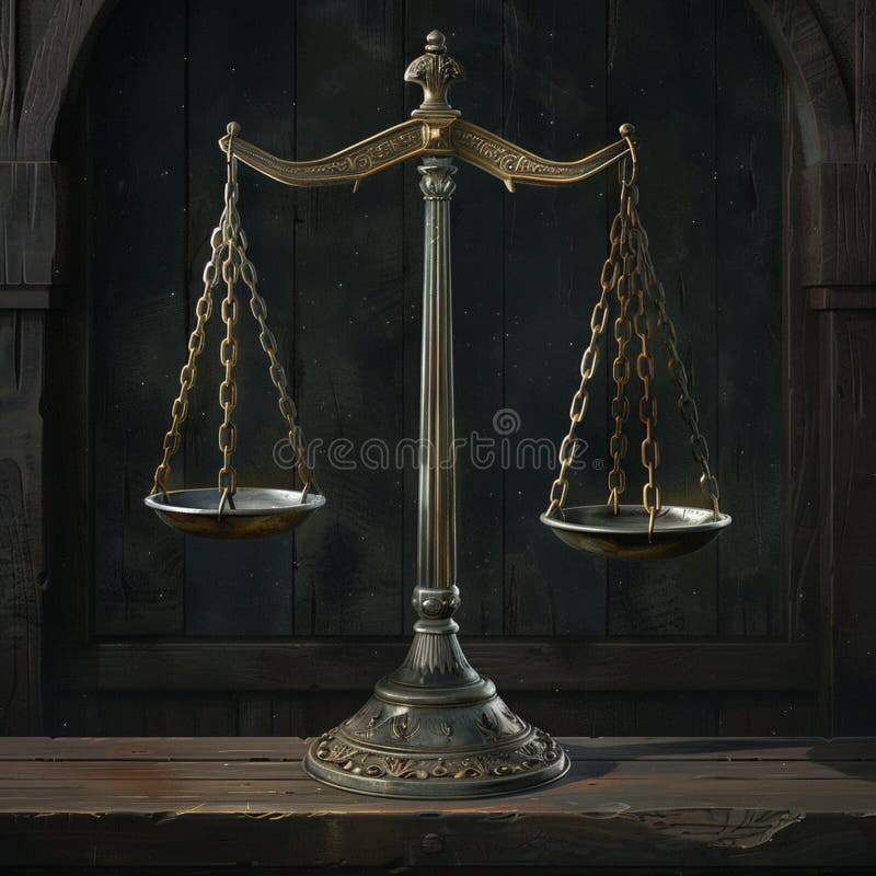 Scales of Justice Theme on the Theme of Balance and Justice Stock ...