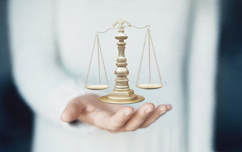 Scales of Justice, Weight of Justice on Hand, Law Stock Photo - Image ...