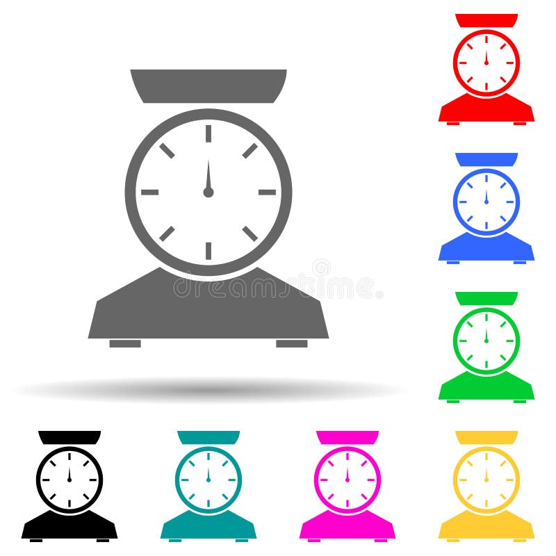 Scales Multi Color Style Icon. Simple Glyph, Flat Vector of Measuring ...