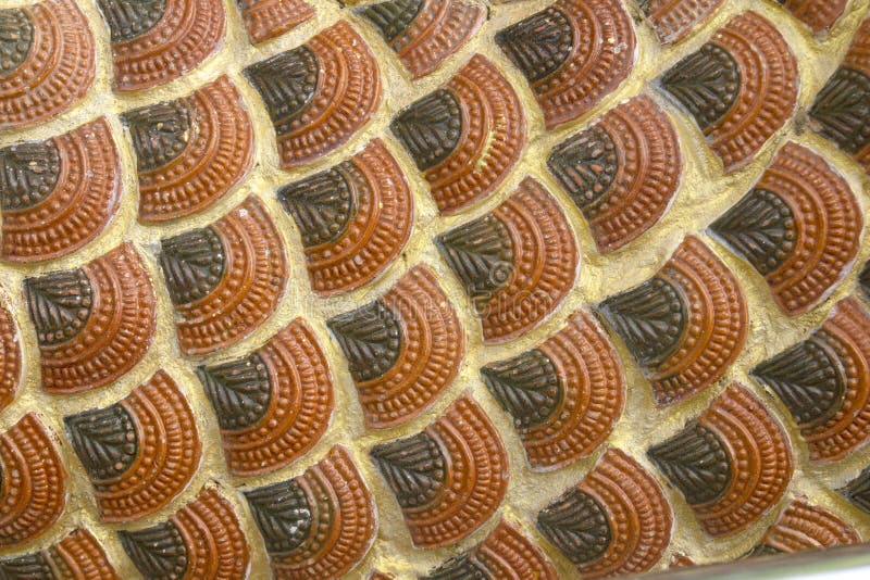 Naga Scale Stucco Art in Thai Temples Stock Photo - Image of thai ...