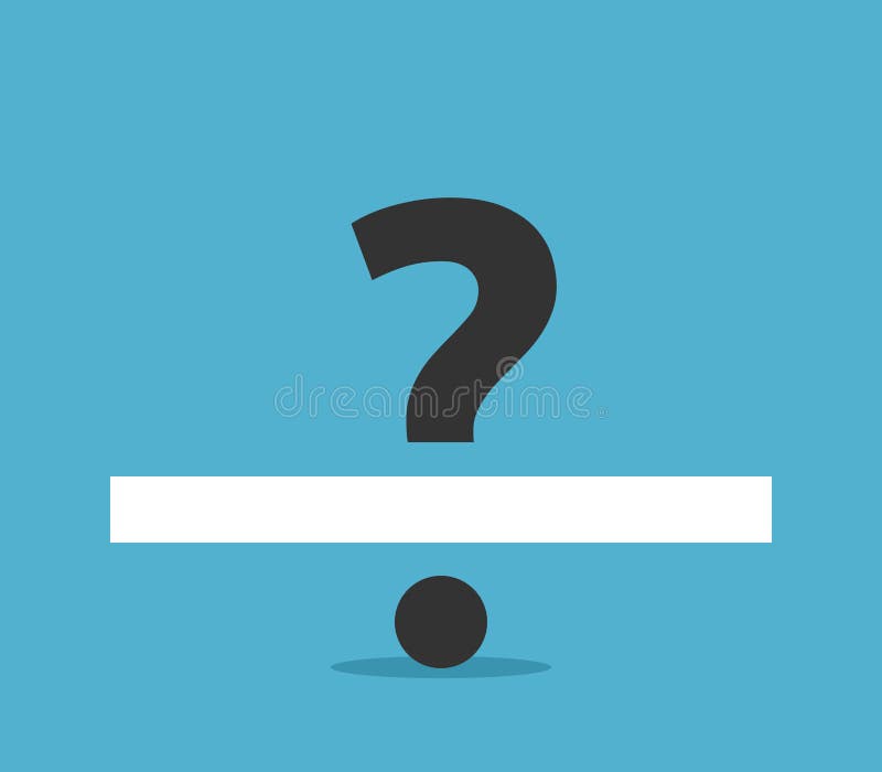Scales with question mark stock vector. Illustration of design - 96199269