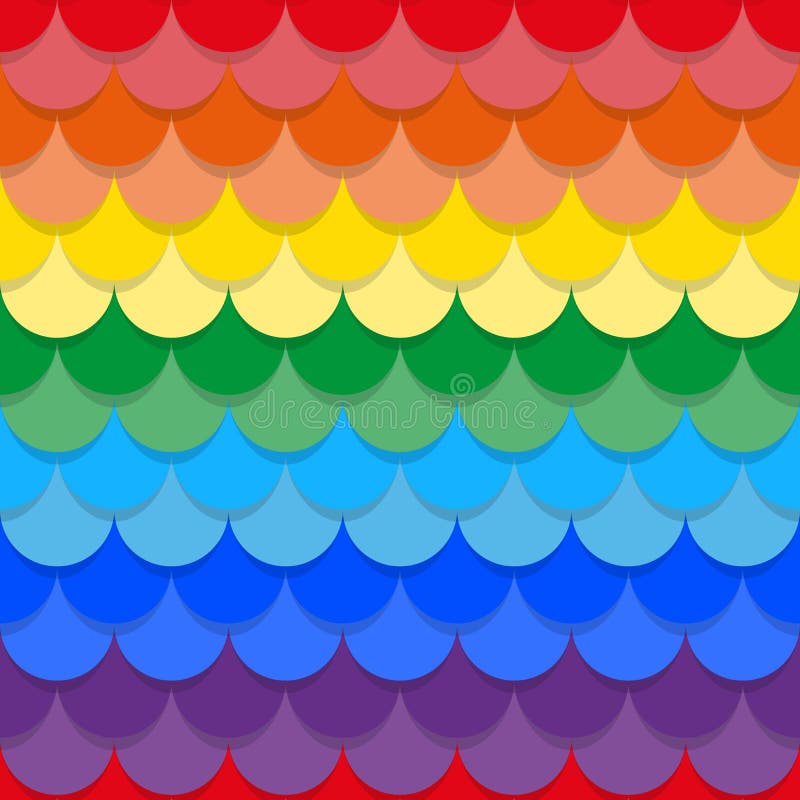 Scales Rainbow Seamless Texture Stock Vector - Illustration of gradual ...
