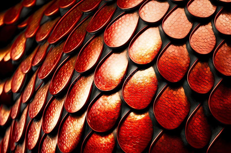 Scales of Red Dragons As Mythical and Fabulous Animal Stock ...