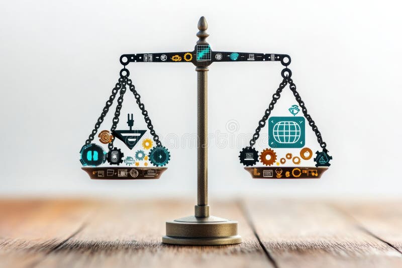 Scales Represent the Balance between Technological Advancement and ...