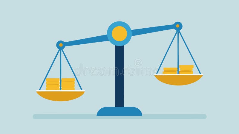 Scales of Risk an Illustration of a Balance Scale Where One Side Has a ...