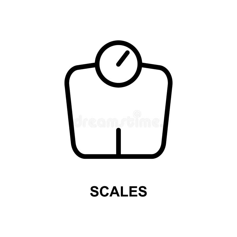 Scales simple line icon stock illustration. Illustration of government ...