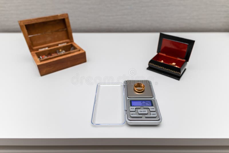 Scales for Small Items are on the Table. Stock Photo - Image of weight ...