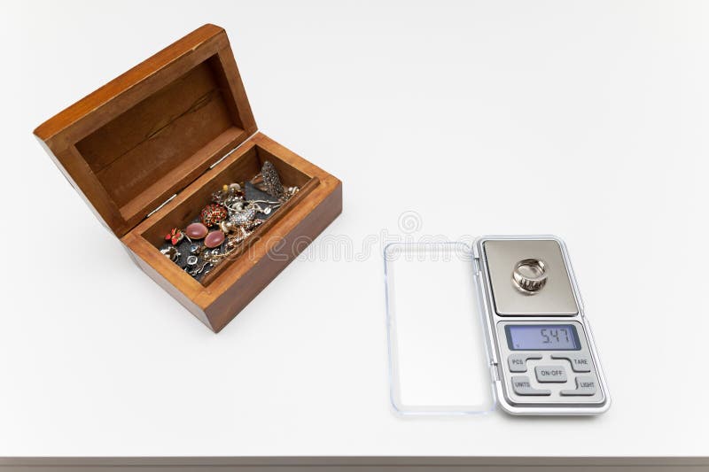 Scales for Small Items are on the Table. Stock Photo - Image of weight ...