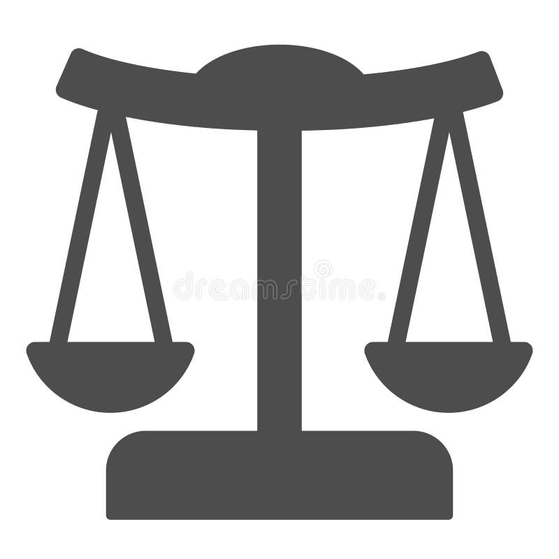 Scales Solid Icon. Judgment Balance, Justice Scale. Jurisprudence ...