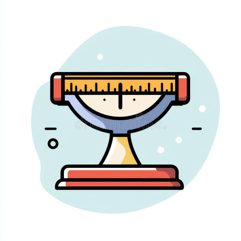 Scales Vector Icon. Line Style. Vector Illustration. Eps 10 Stock ...