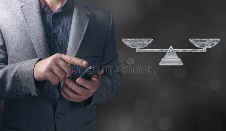 Scales for Weighing from the Network Stock Image - Image of network ...