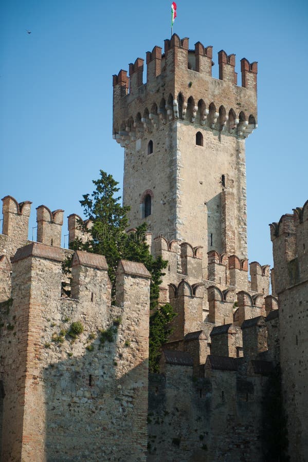 Scaliger Castle in Italy stock photo. Image of garda - 26850010