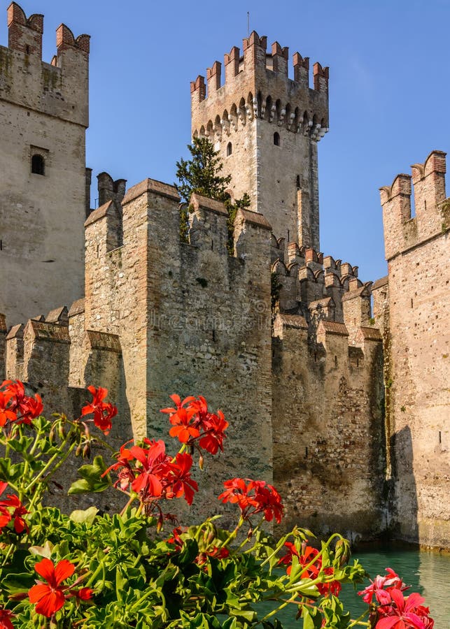 Scaliger Castle stock image. Image of italy, scaligeri - 54283199