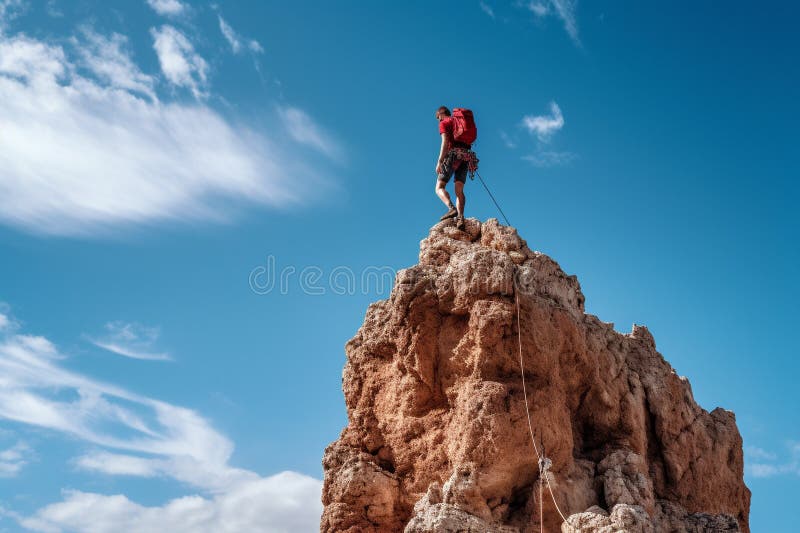 Scaling the Heights - a Journey of Strength and Adventure Stock ... Scaling the Heights - a Journey of Strength and Adventure Stock ...