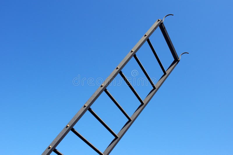 Climbing the ladder stock photo. Image of construction - 6429616