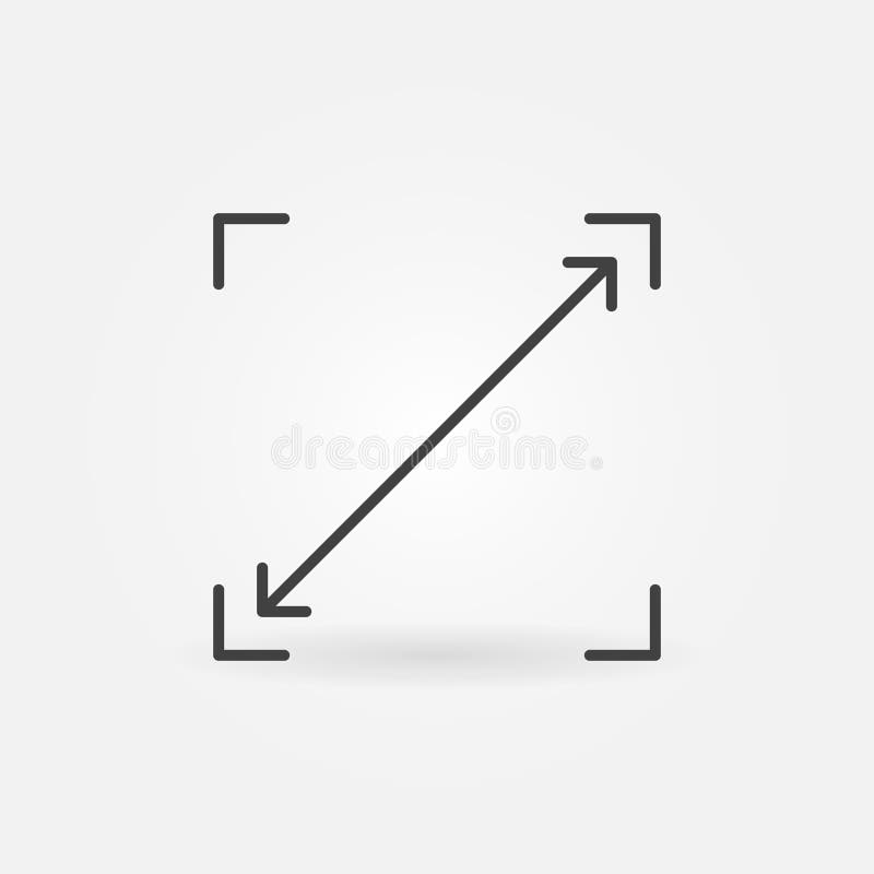 Scaling Vector Thin Line Concept Icon or Symbol Stock Illustration ...