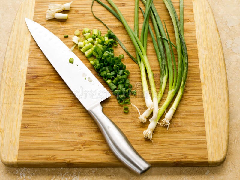 Scallion Onions Chopped and Whole Stock Photo - Image of chop, cooking ...