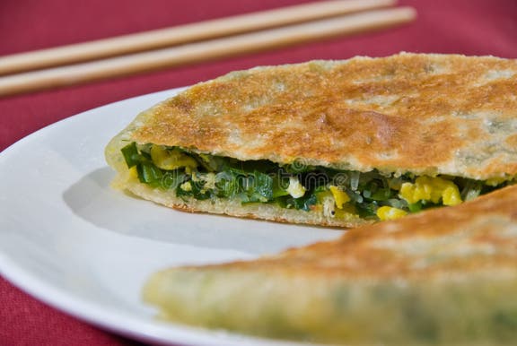 Scallion pie stock image. Image of horizontal, green - 18682587