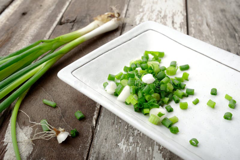 Scallion Onions Chopped and Whole Stock Photo - Image of chop, cooking ...