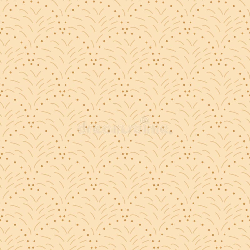 Scallop Abstract Seamless Pattern. Beige Lines Repeat Background ...