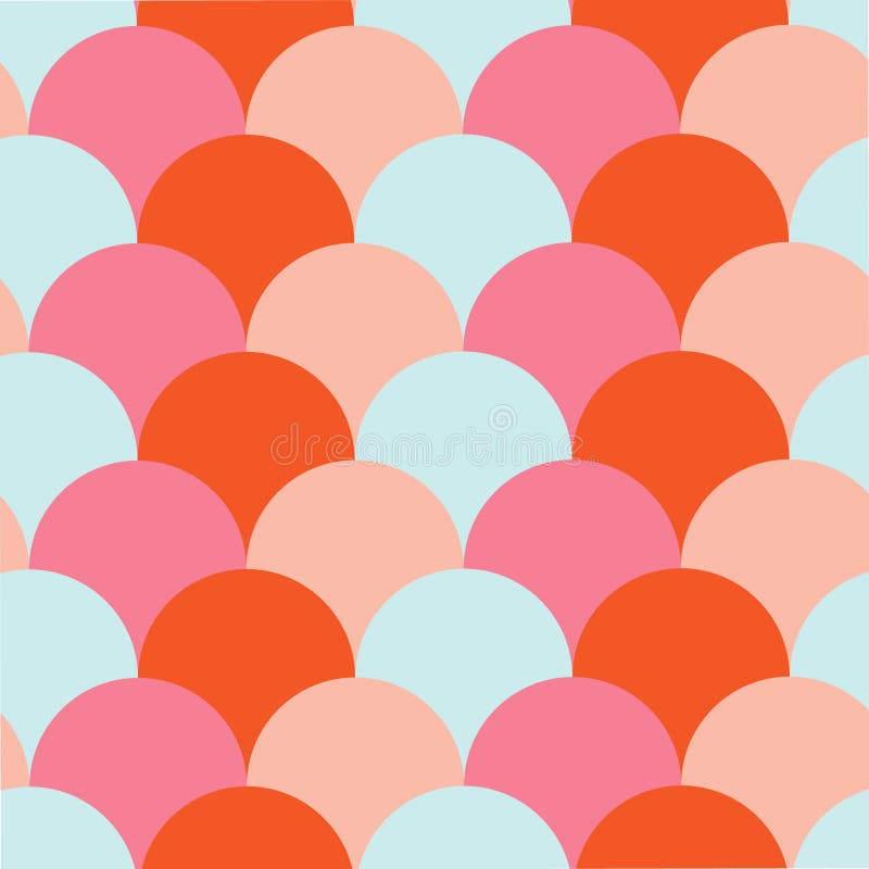 Scallop Background Design. Fish Tail, Scale Seamless Pattern Stock ...