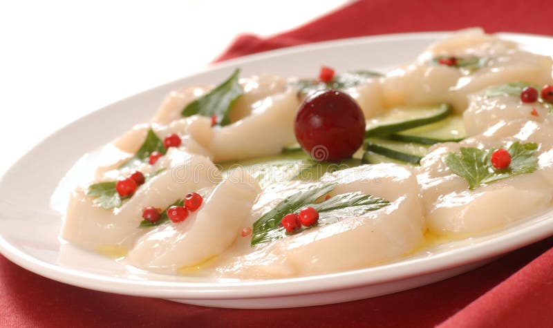 Seabass carpaccio stock photo. Image of salad, herb, parsley - 15699348