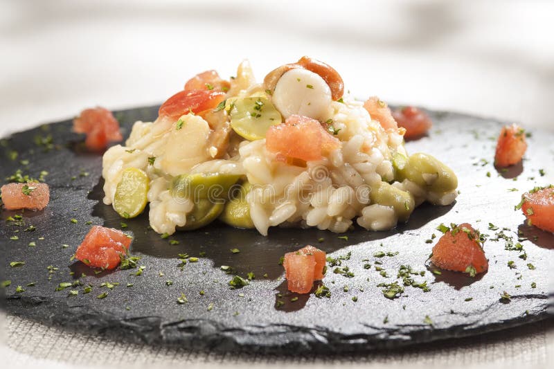 Scallop risotto stock image. Image of cuisine, dinner - 29958075