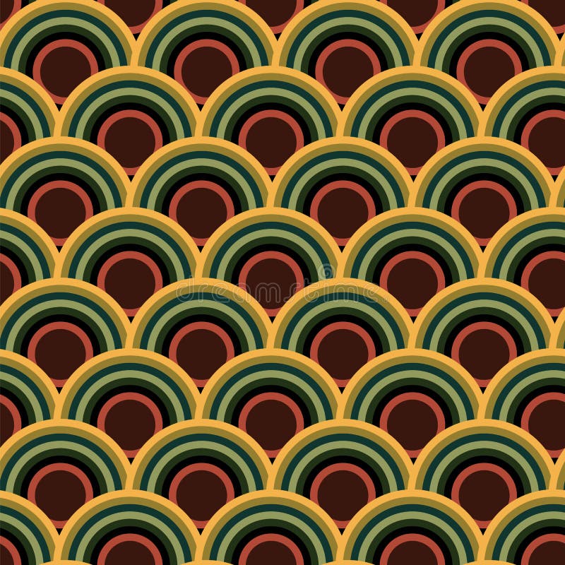 Scallop Scale Circle Seamless Repeat Pattern Design Stock Vector ...