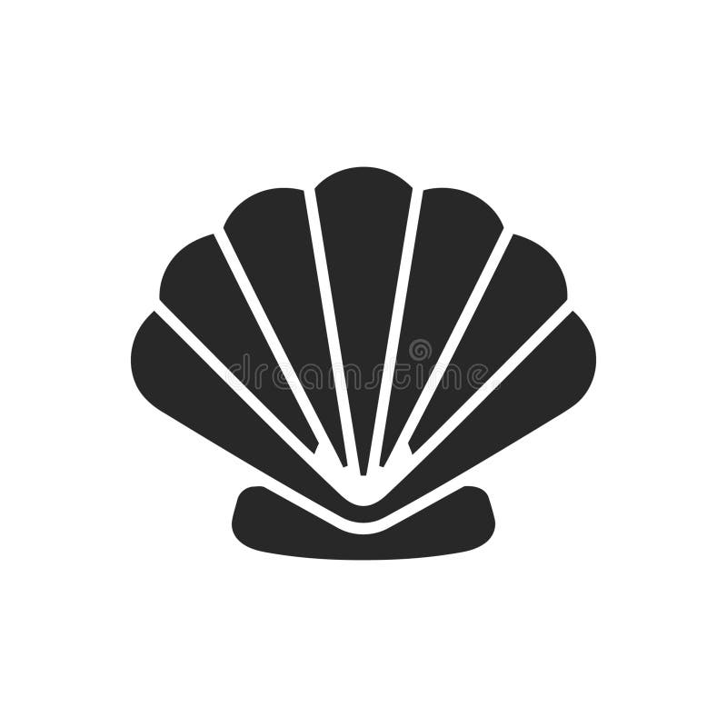 Scallop Shell Icon stock illustration. Illustration of scallop - 361759404