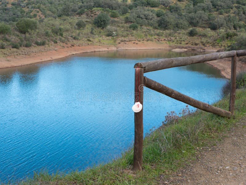 Scallop Shell Marking the Way De Santiago De Compostela on the ...