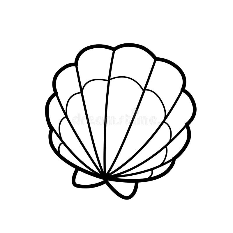 Scallop Shell Coloring Pages