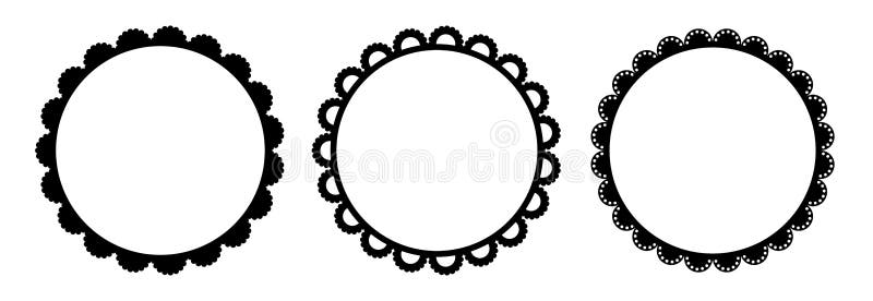 Scalloped Edge Seamless Brush Strokes Set. Simple Scalloped Border ... Scalloped Edge Seamless Brush Strokes Set. Simple Scalloped Border ...