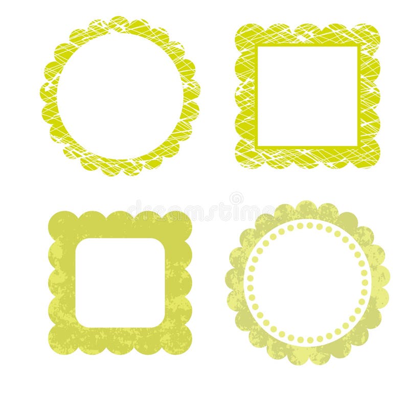 Scalloped frames stock vector. Illustration of scalloped - 50939710