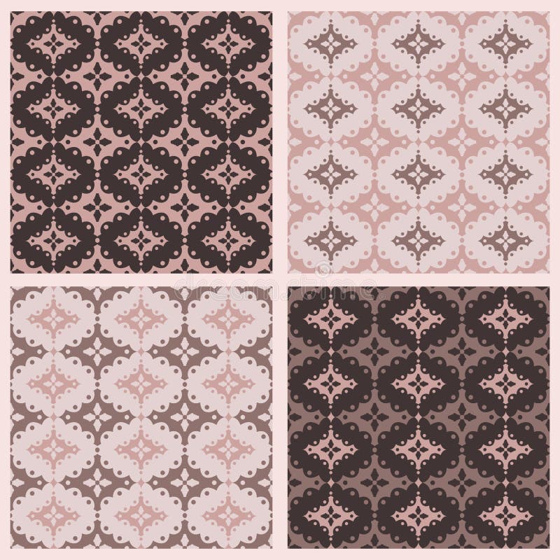 Scalloped Lace Seamless Vector Patterns Stock Vector - Illustration of ...