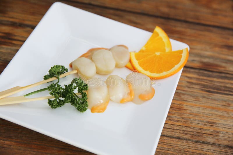 Scallops for grill stock image. Image of food, freshwater - 136965833