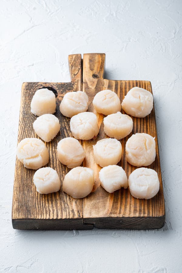 Scallops Meat, on White Textured Background Stock Image - Image of ...