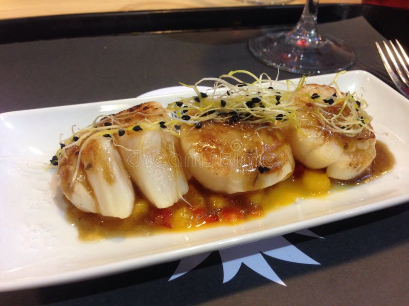 Scalops stock photo. Image of plating, scalops, meal - 42648514