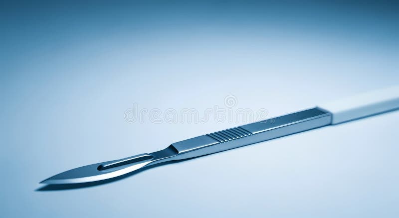 Surgical Scalpel Close-up stock illustration. Illustration of ...