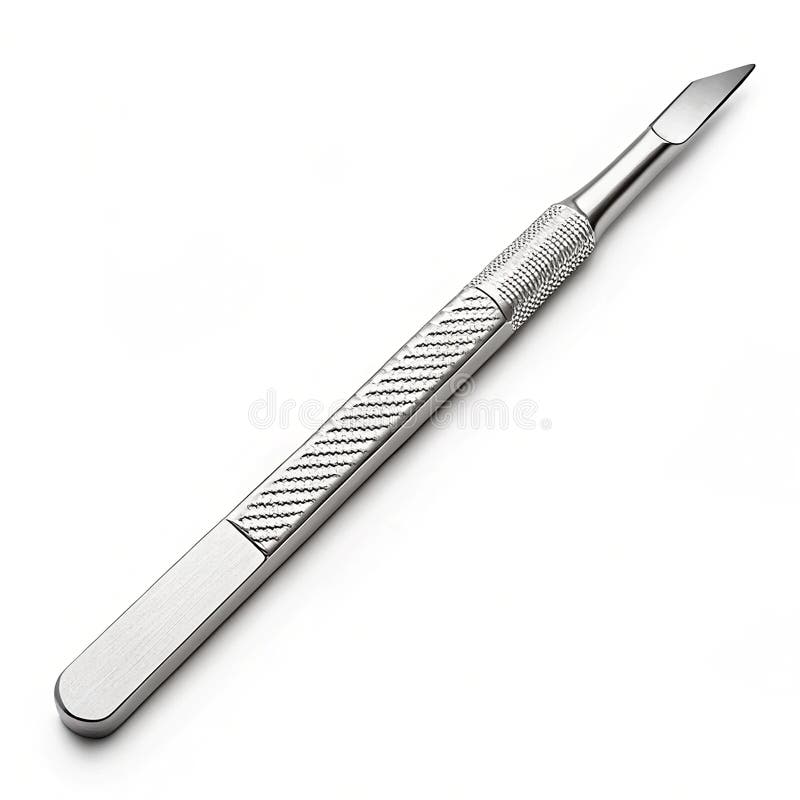 Scalpel Handle with Blade on White Background Stock Illustration ...