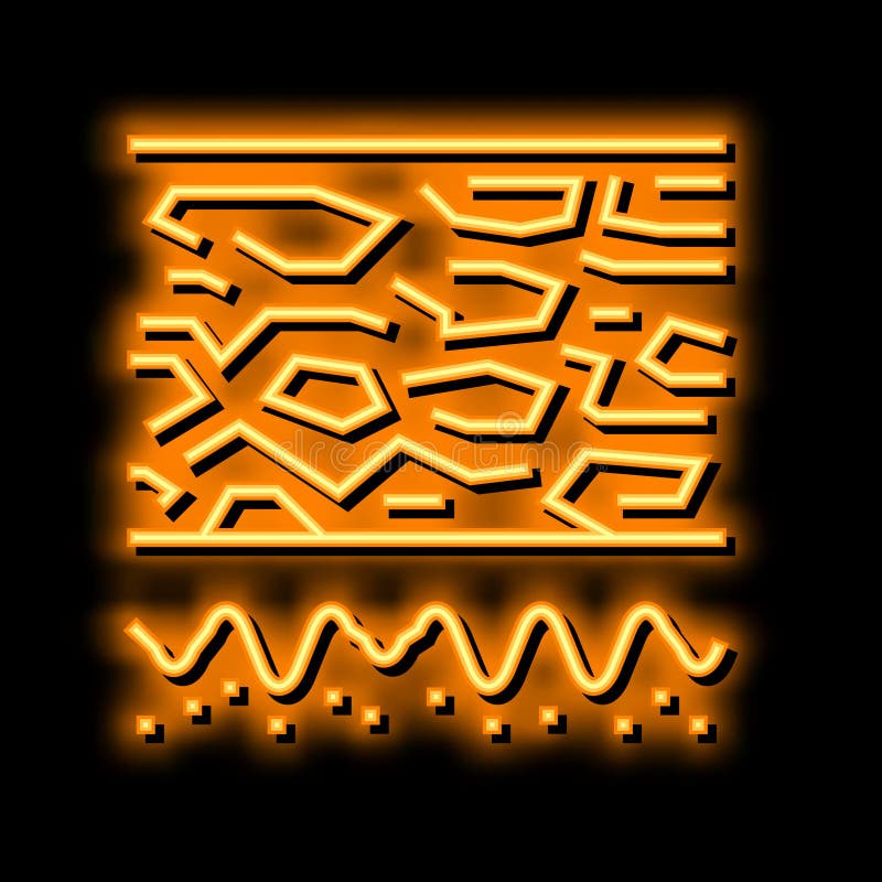 Scaly Skin Neon Glow Icon Illustration Stock Vector - Illustration of ...