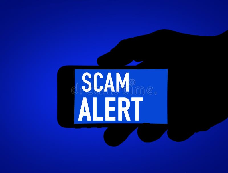 Scam Alert App Mobile Phone Warning Stock Image - Image of money ...