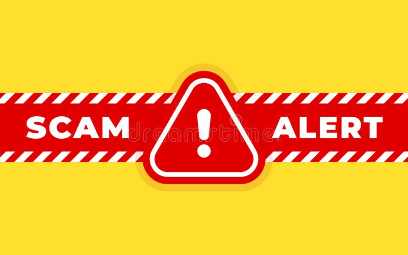 SCAM Alert Banner. Scam Danger Warning Stock Illustration ...