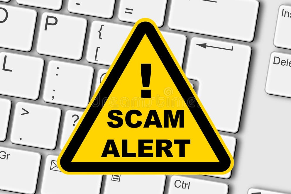 Scam Alert Concept PC Computer Keyboard Stock Image - Image of business ...